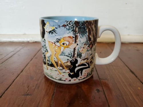 Vintage Disney Classic Bambi Thumper Coffee Mug Cup 12oz Blue Inside | eBay