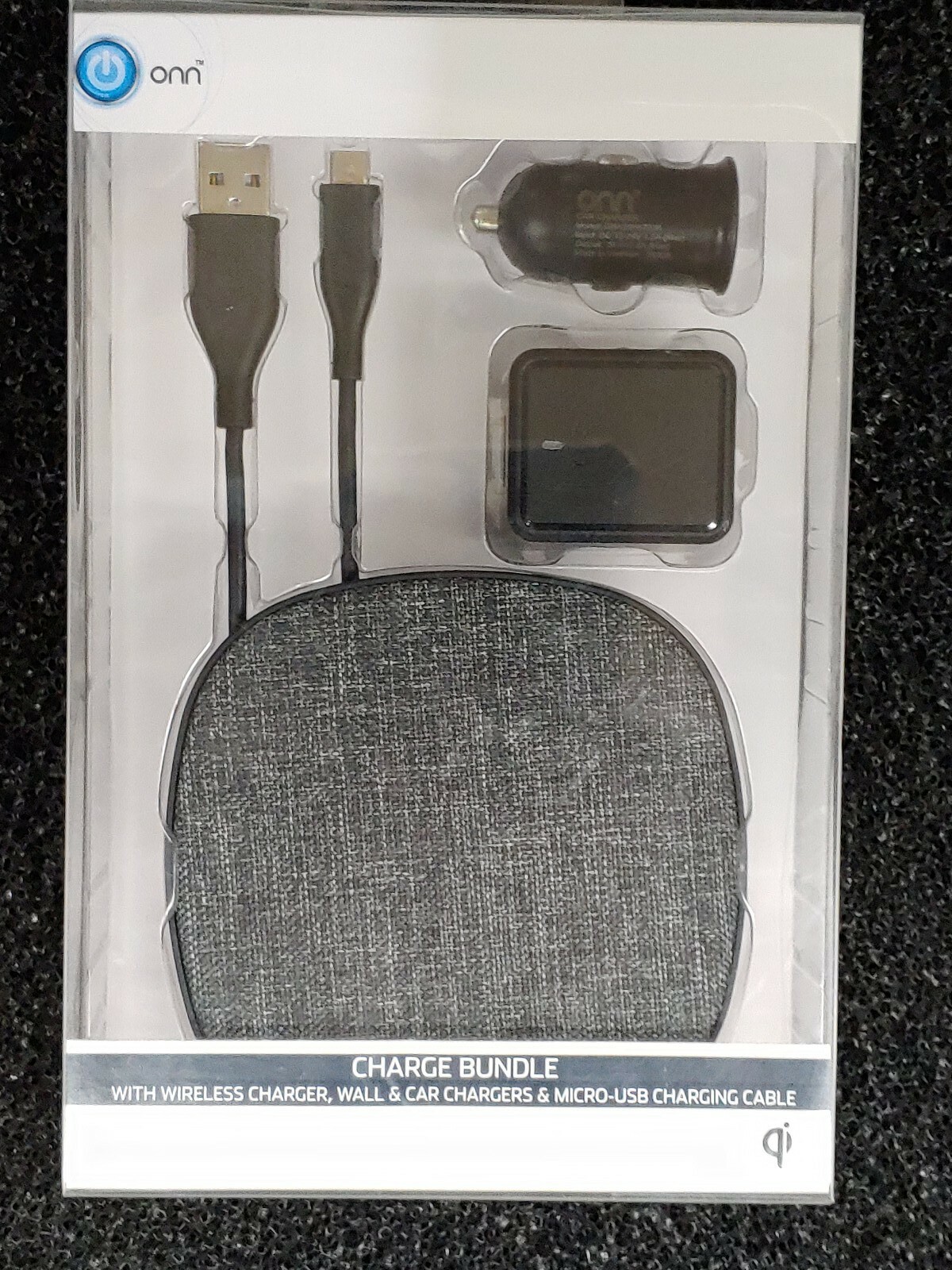 ONN Charger Bundle - Wireless Charger, Wall & Car Charger & Micro-USB ...