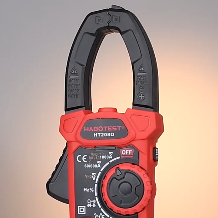 HABOTEST HT208 Clamp Meter Digital Multimeter Tester AC DC Volt Meter ...