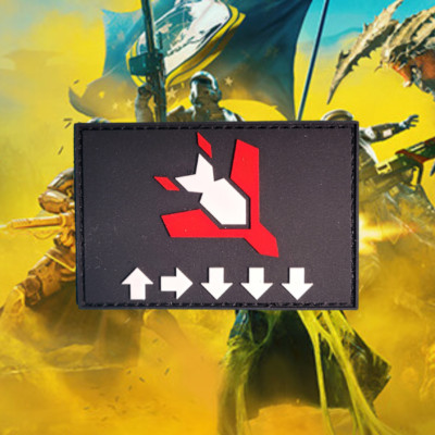 Helldivers 2 PVC morale Super Earth stratagem insignia airsoft game war ...