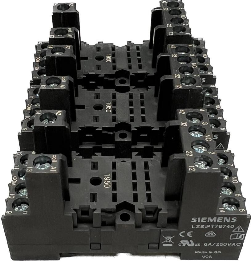 3x Siemens LZS:PT78740 Stecksockel für PT-Relais 4 Wechsler ...