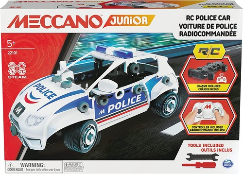 Meccano Junior - Télécommande Voiture De Police Kit Métallique 6064177 ...