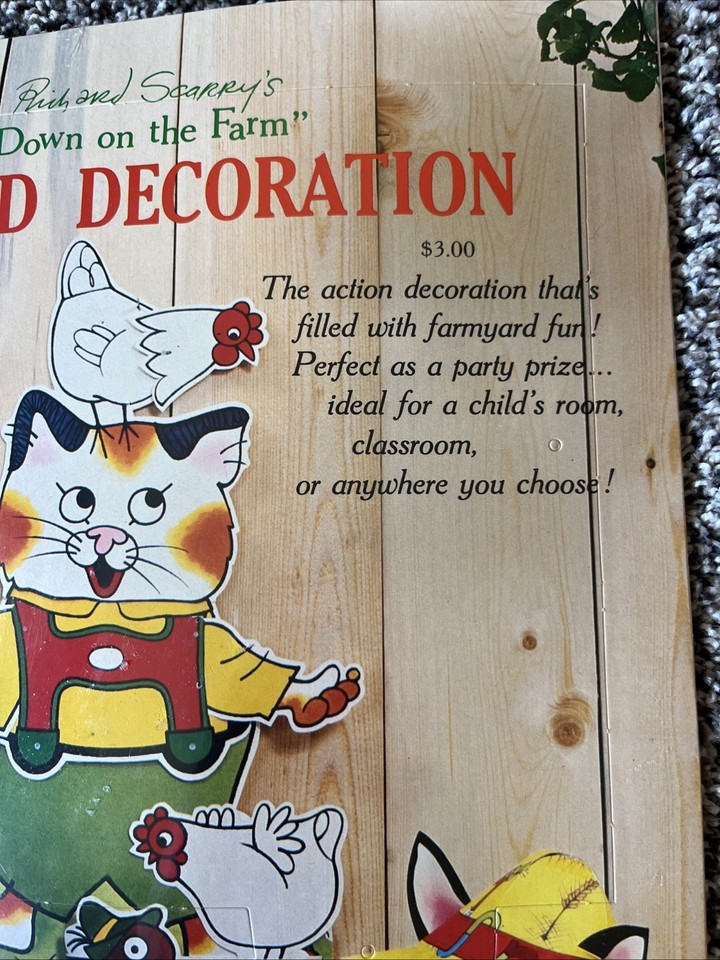 VINTAGE 70’S Richard Scarry's Busytown Farm Birthday Party Decoration ...