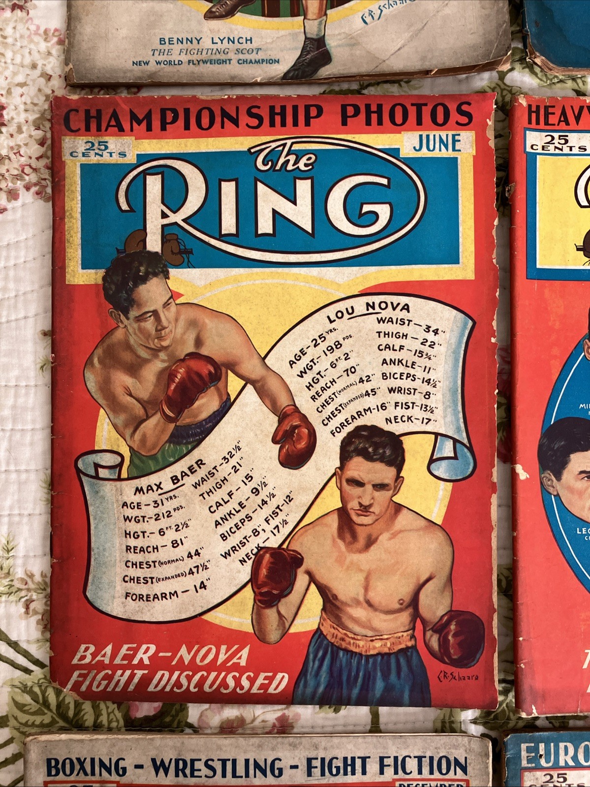 1930’s The Ring Boxing Magazine Lot x12 Joe Louis Max Baer Nova 1934 35 ...