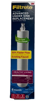 FILTRETE Advanced Under Sink Quick Change Water Filtration Filter 3US ...