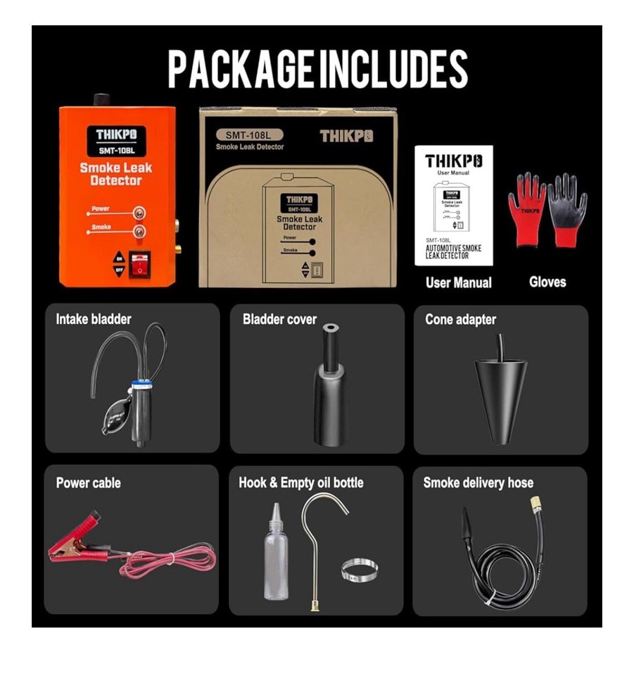 Automotive Smoke Machine Built-in Air Pump, Smoke Leak Detector EVAP ...