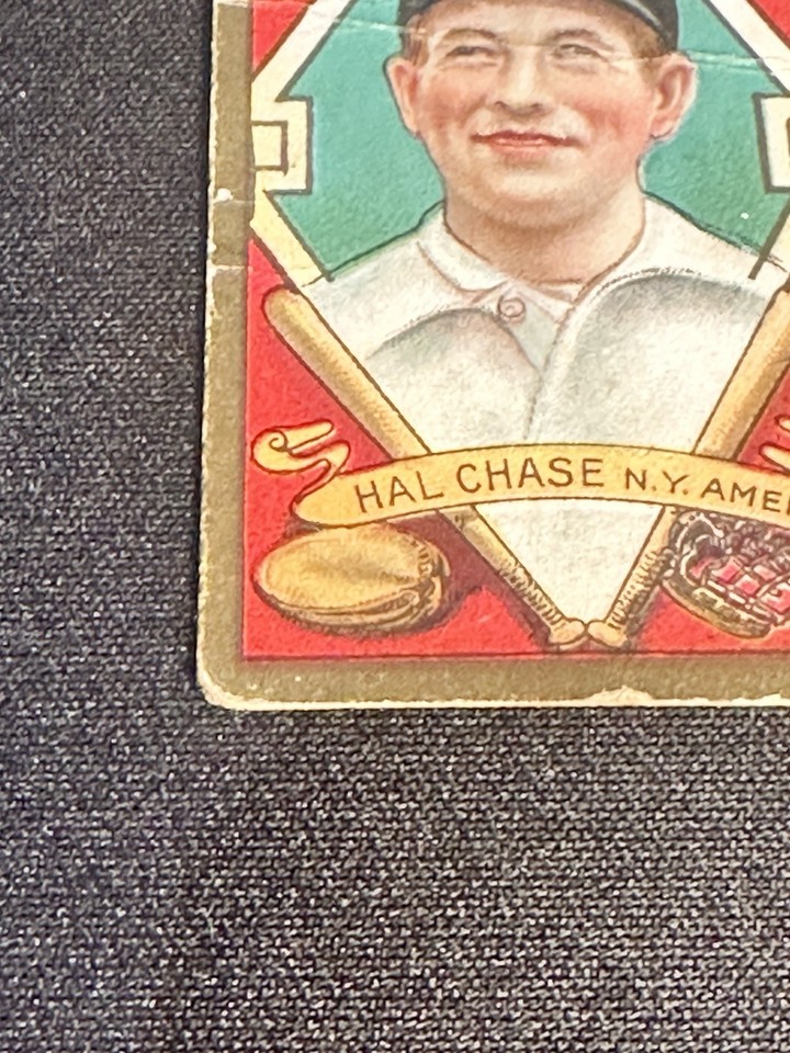 1911 American Tobacco Co T205 Hal Chase Gold Border NY Yankees Hassan ...