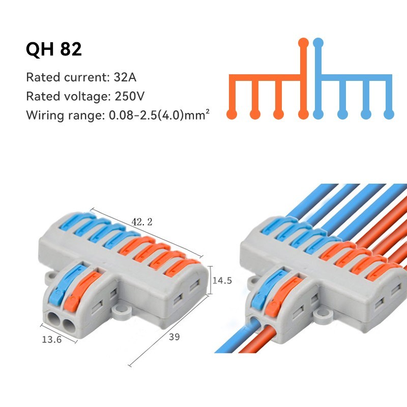 32a Push In Wire Connector Compact Terminal Block Electrical Cable