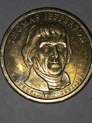 Thomas Jefferson 3rd President US One Dollar Coin 1801-1809 | eBay