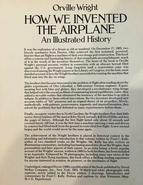 Orville Wright - How We Invented The Airplane - An Illistrated History ...