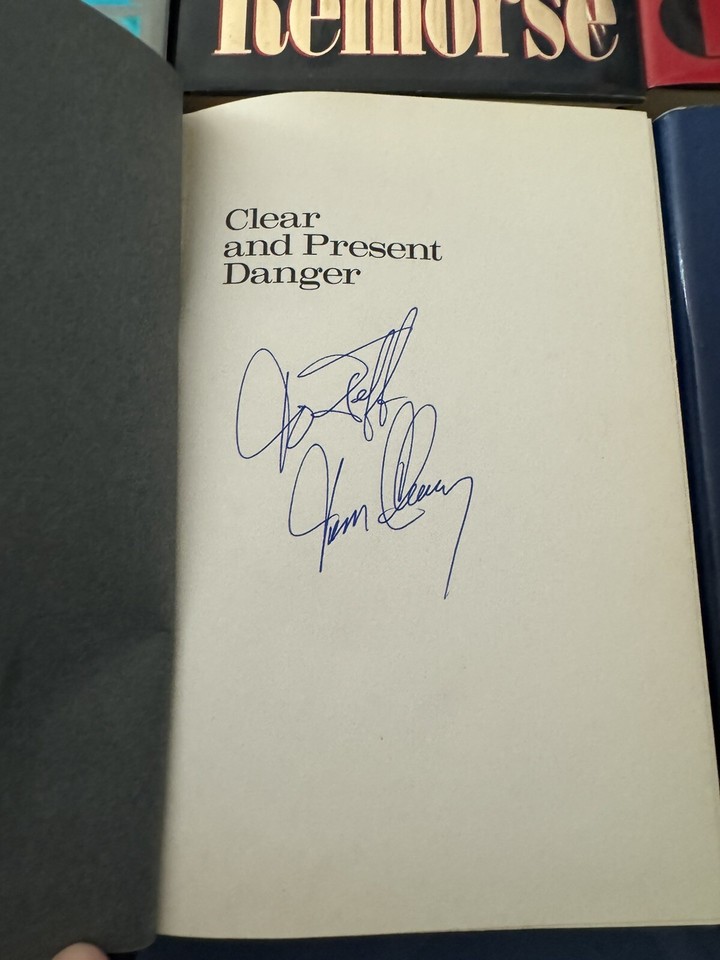 Autographed, 1st edition Tom Clancy Books, All 6 As Shown | eBay