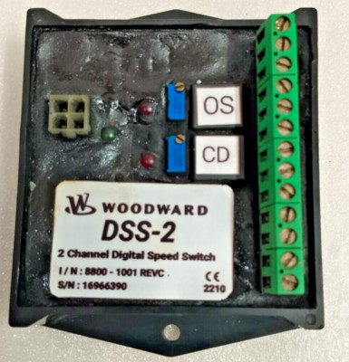 WOODWARD DSS-2, 2 CHANNEL DIGITAL SPEED SWITCH I / N : 8800 - 1001 REV ...