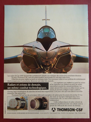 12/1989 PUB THOMSON-CSF AVIONIQUE RADAR DASSAULT RAFALE A MIRAGE 2000 ...