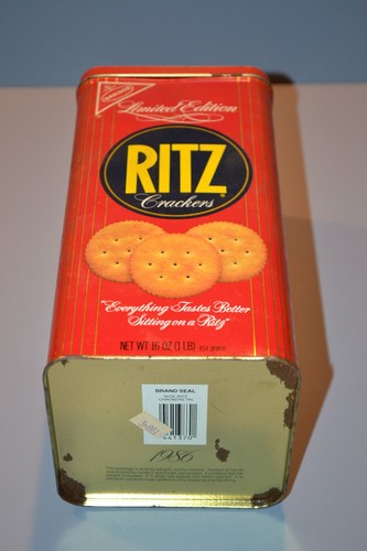 Vintage Ritz Crackers Nabisco Tin Can Limited Edition 1986 | eBay