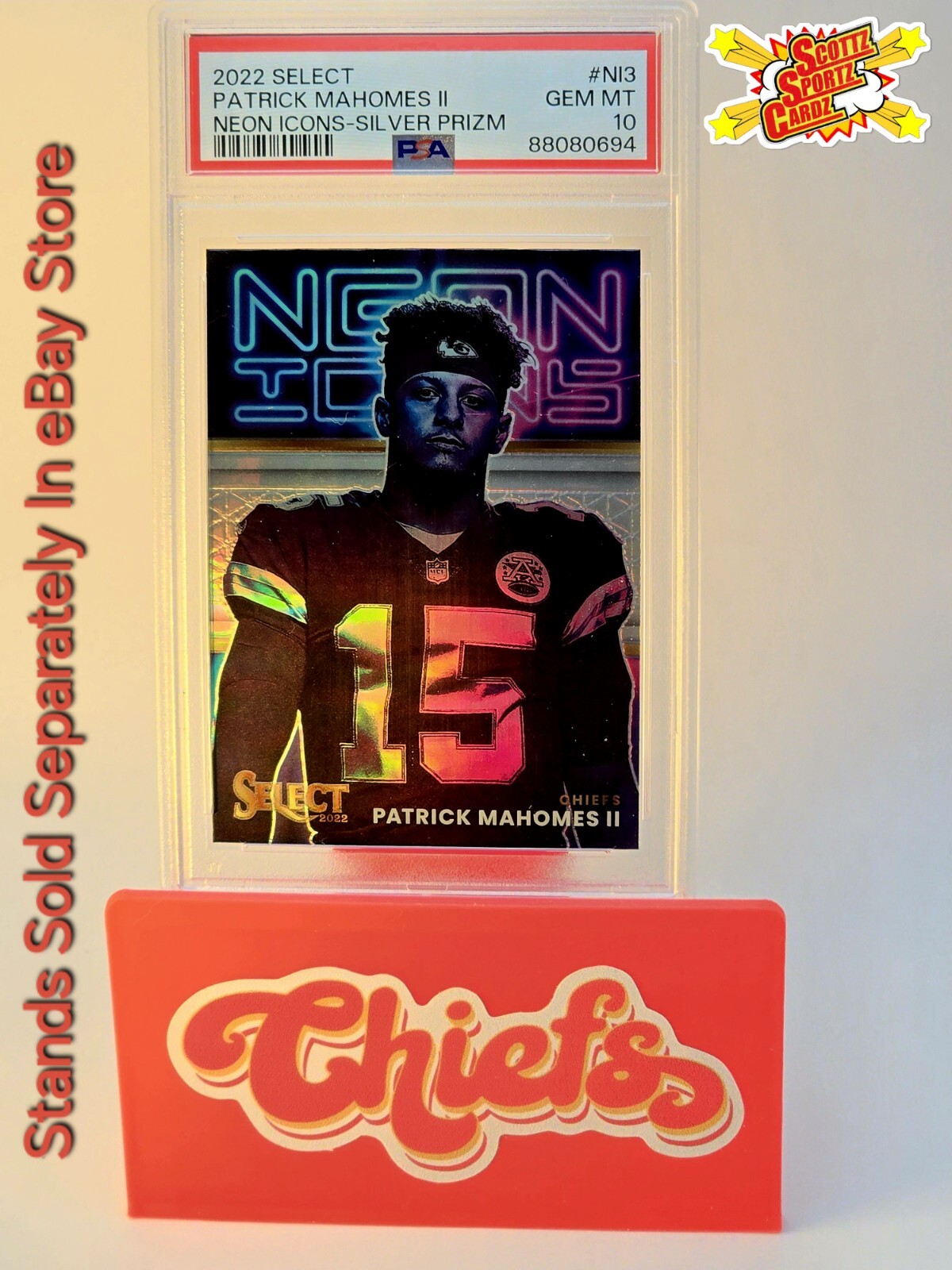 2022 Panini Select - Neon Icons Silver Prizm #NI-3 Patrick Mahomes II ...