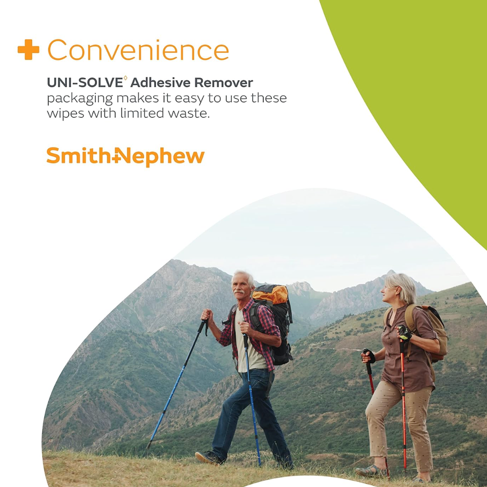 Unisolve Adhesive Remover Wipes by Smith & Nephew (402300) - Box of 50 ...