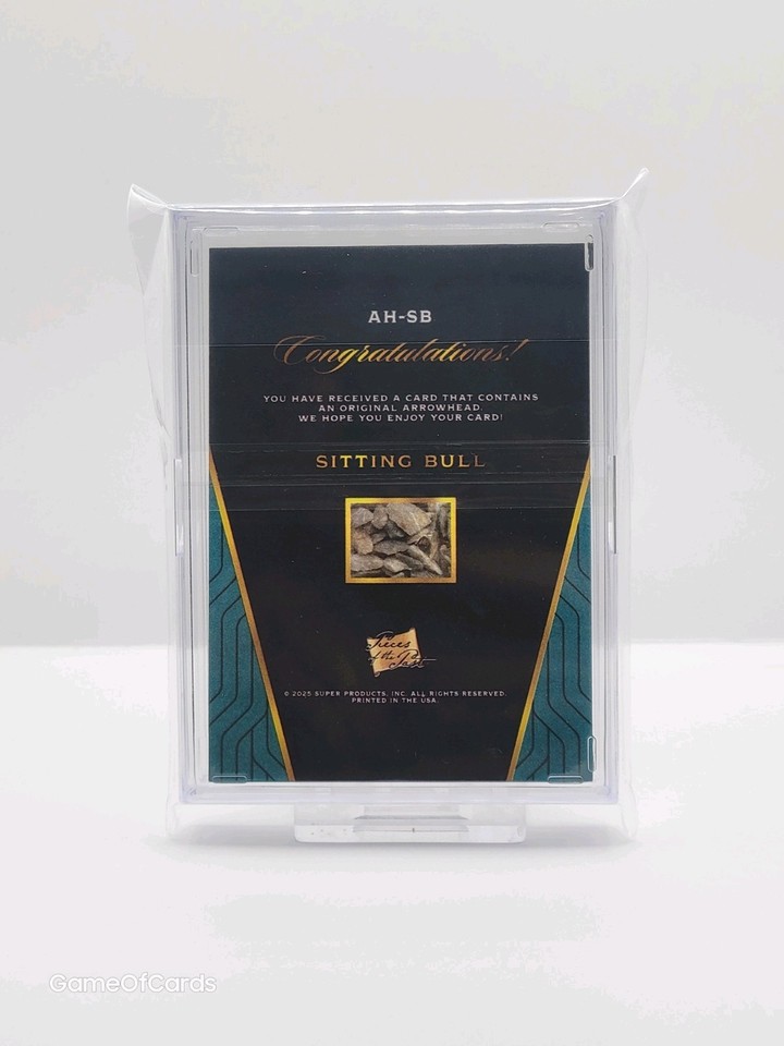 2023 Pieces of the Past SITTING BULL Card + Authentic Arrowhead Relic 🔥 ...