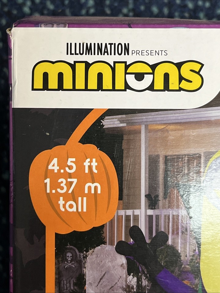 Minions 4.5 ft Kevin Vampire Airblown Inflatable Minion Halloween ...