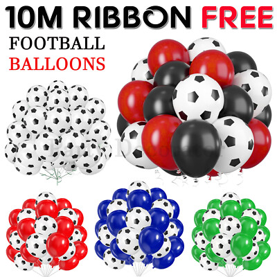 12" Soccer Balls Latex Football Balloons Party World Cup Decoration ...