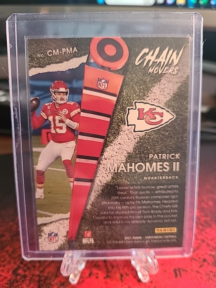 2021 Panini Contenders Chain Movers Patrick Mahomes Kansas City Chiefs ...