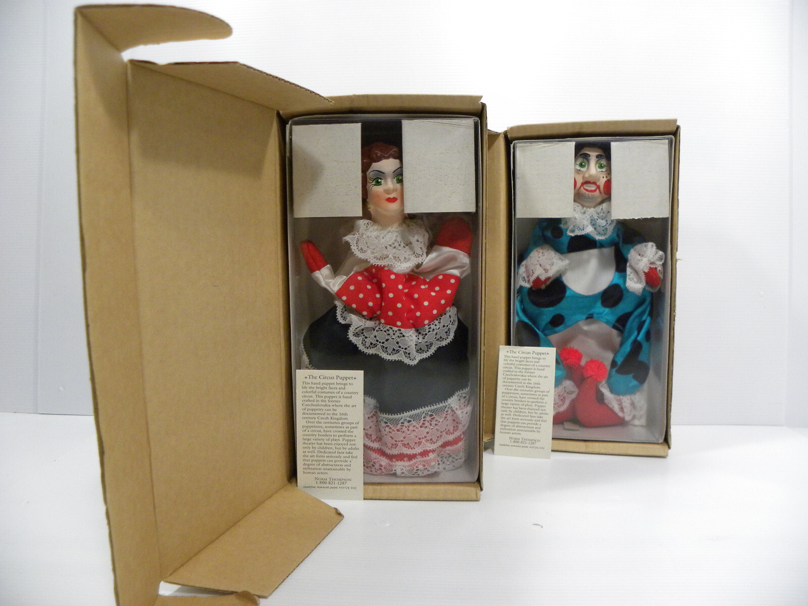 Pair Of Hand Crafted Czechoslovakian Hand Puppets Gypsy & Clown | eBay