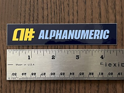 Vintage Alphanumeric Skateboard Sticker Decal | eBay
