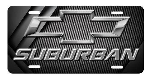 SUBURBAN Inspred Art on Aluminum License PLate Tag New | eBay