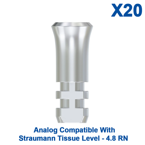 20 Dental Stainless Steel Analog Compatible With Straumann Tissue Level ...