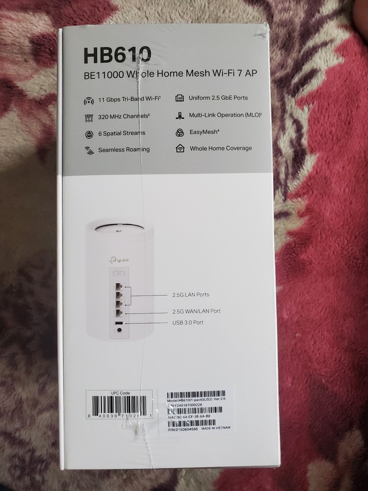 TP-Link HB610 / BE11000 Whole Home Tri Band Mesh Wi-Fi 7 AP ( 1 - PACK ). | eBay