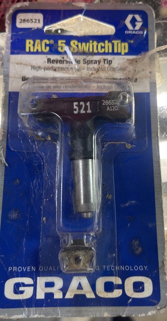 Graco 286521 RAC 5 SwitchTip Reversible Airless Paint Spray Tip 521 for ...