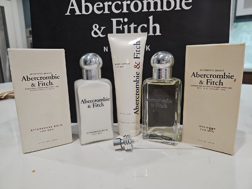 Abercrombie & Fitch Signature Cologne + Balm + Body Lotion Men 3.4oz ...