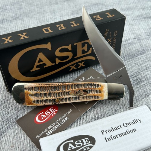 Case xx Knives Russlock 6.5 Bone stag Handle Pocket Knife Honey and ...