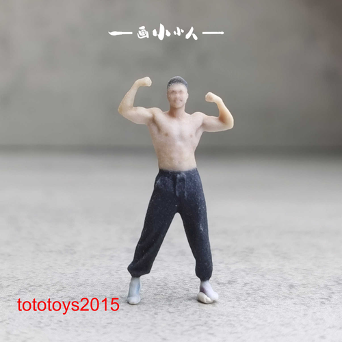 1/87 1/64 1/43 Muscle Strong Male Scene Prop Minatures Figures Doll For ...