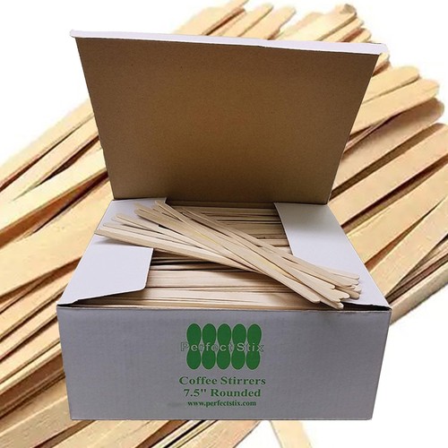 Perfect Stix Wooden Coffee Stirrer Stick, 7-1/2" Length (Pack of 1,000 ...