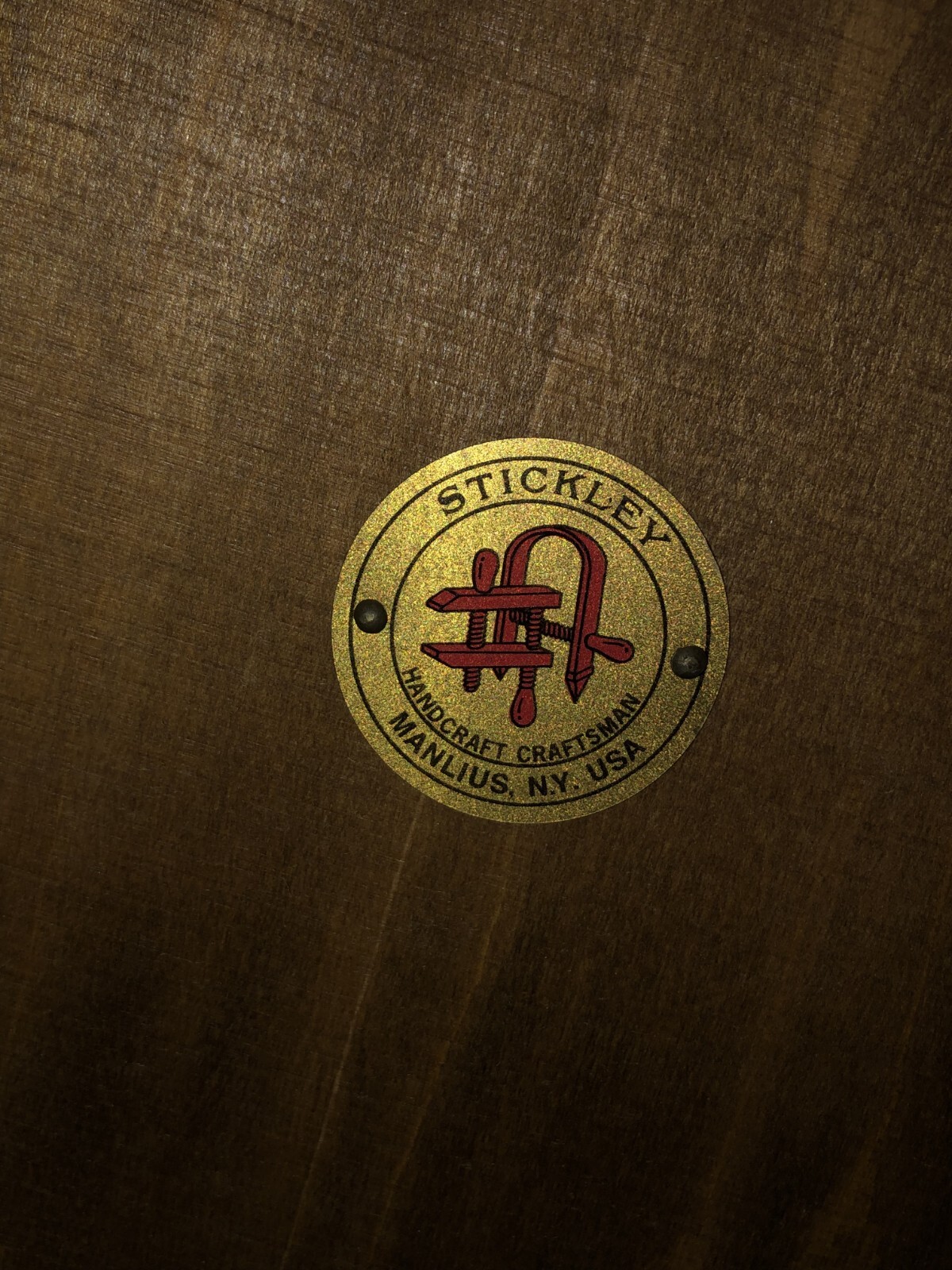 Stickley Cherry Wood Inlaid Dining room table set with 8 chairs & 2 ...