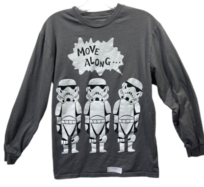 Star Wars t-shirt Stormtroopers "Move Along" L/S Men's Size M | eBay