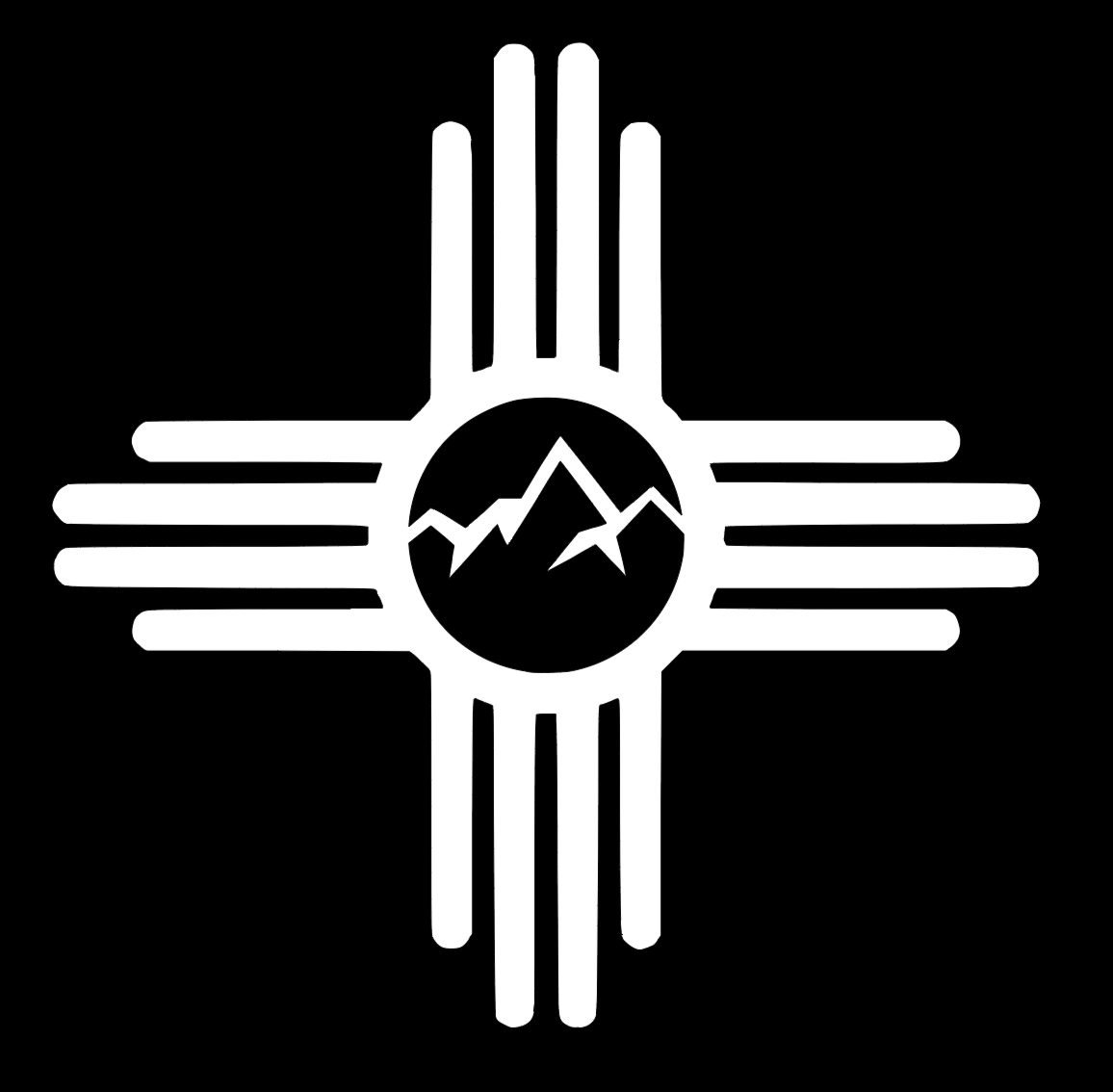 Zia Symbol Kaart Overzicht En De Vlag Van New Mexico De Rode En Gele