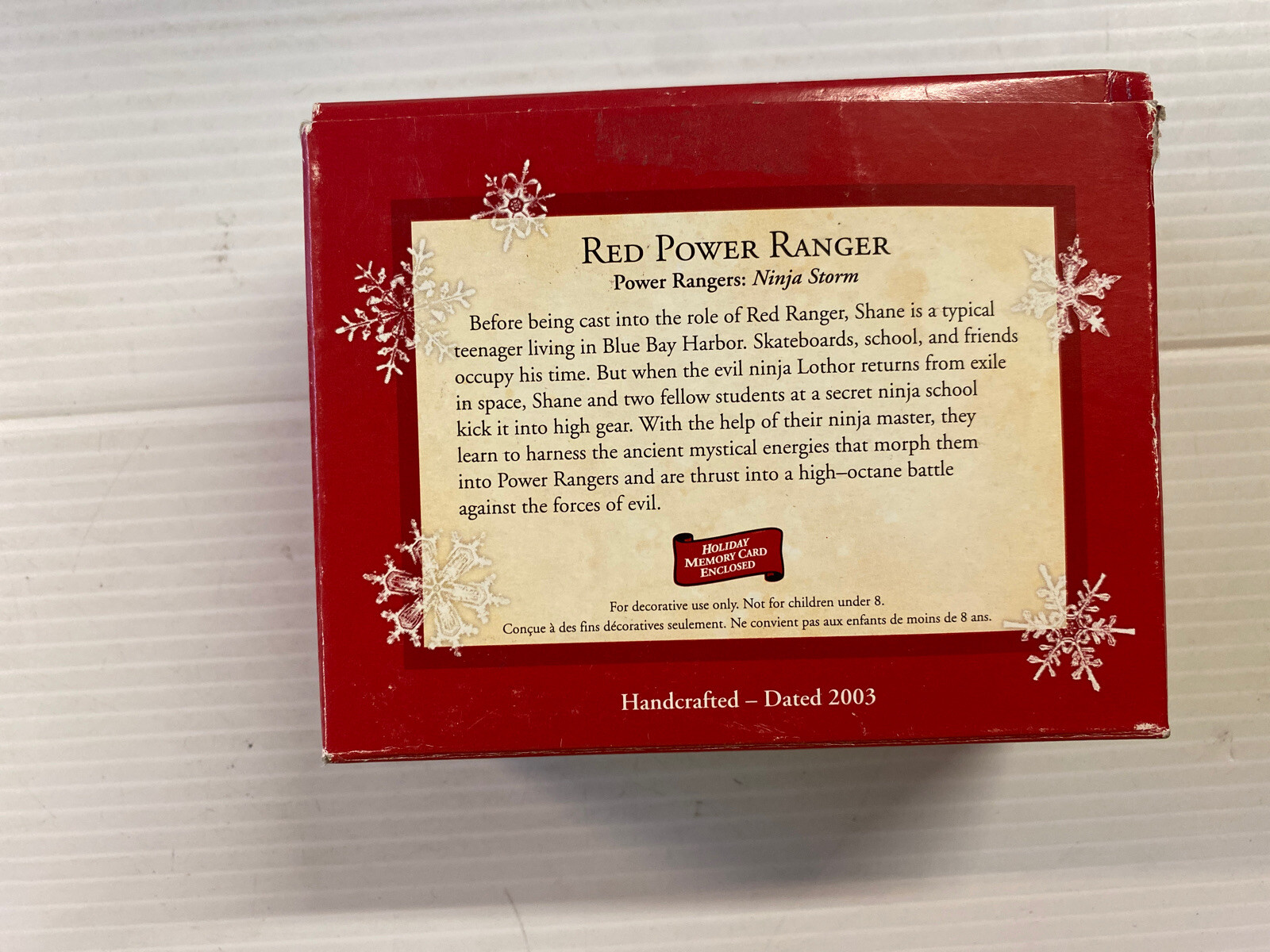 Rare Hallmark Keepsake ornament "Red Power Ranger" - Power Rangers ...