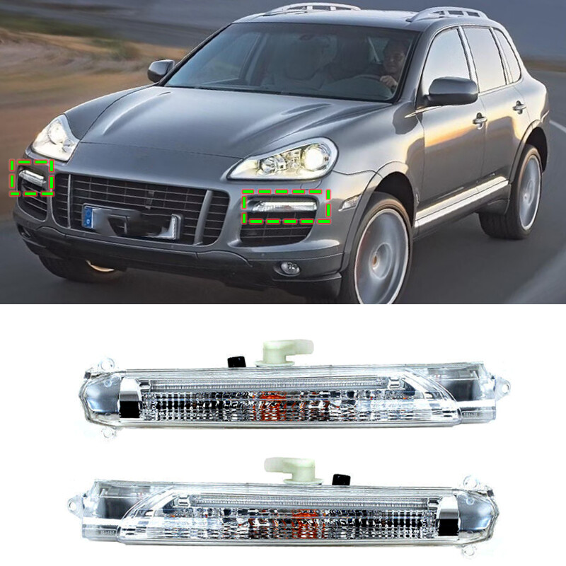 LH&RH For 2007 2008-2010 Porsche Cayenne LED Daytime Running Light DRL ...