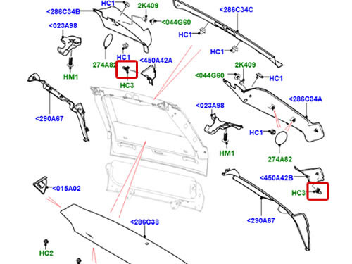 GENUINE LAND ROVER TRIM CLIP RANGE ROVER SPORT DISCOVERY SET OF 5 ...