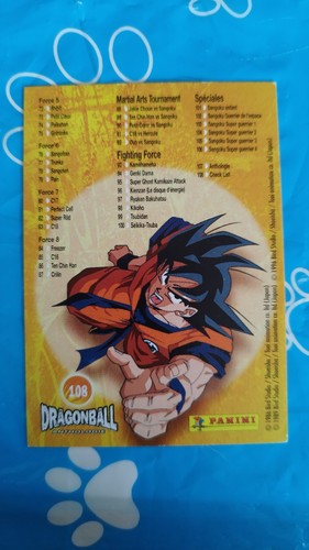 Checklist 108 Carte Card Dragon Ball GT anthologie Anthologia Panini ...