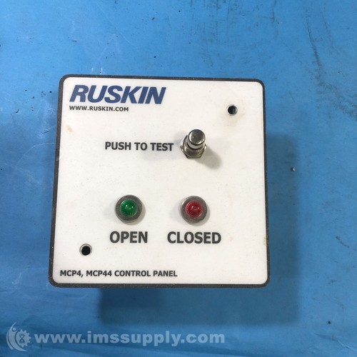Ruskin MCP4 Master Control Test Panel with Lights 8909 | eBay