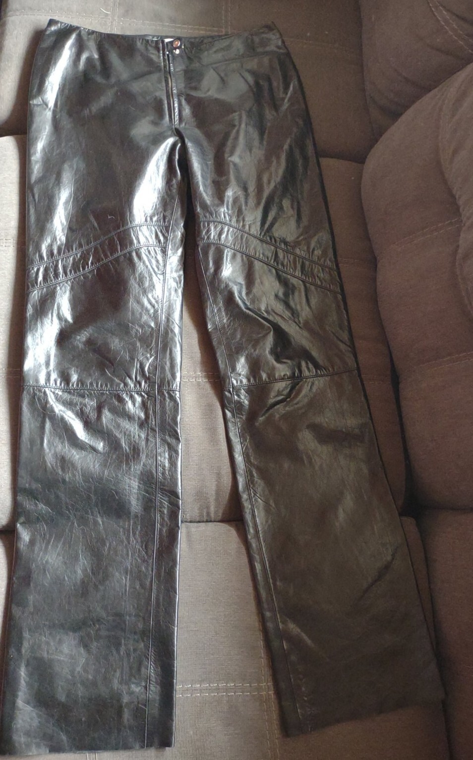 Colovos 100% Black Leather Pants Vintage Size 6 - Gem
