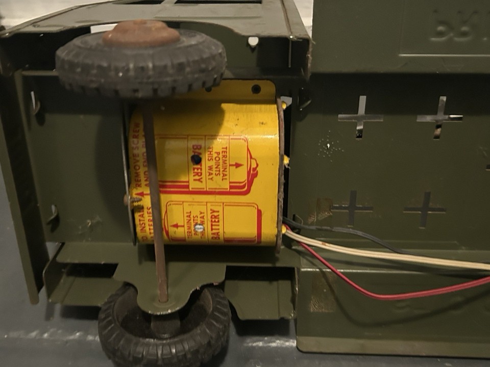 Vintage Lumar Marx Toy Army Canon Truck (Battery Operated) Untested 24 ...