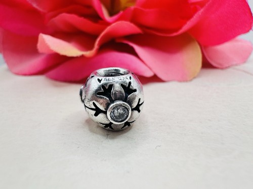 Pandora Aqua Pale Blue CZ Snowflake Frozen Christmas Silver Charm ...