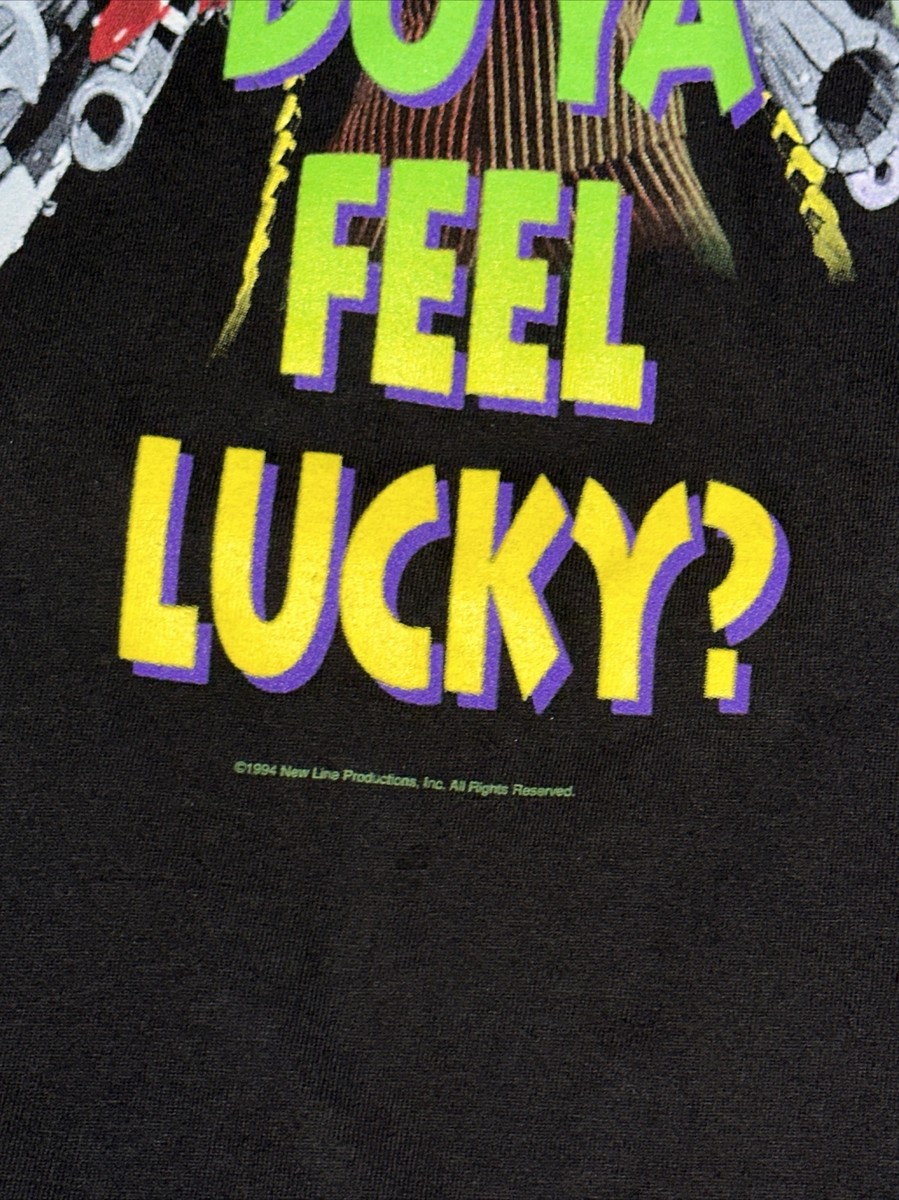 1994 DO YA FEEL LUCKY jim CARREY mask shirt vintage MOVIE 1994 DO YA FEEL LUCKY jim CARREY mask shirt vintage MOVIE