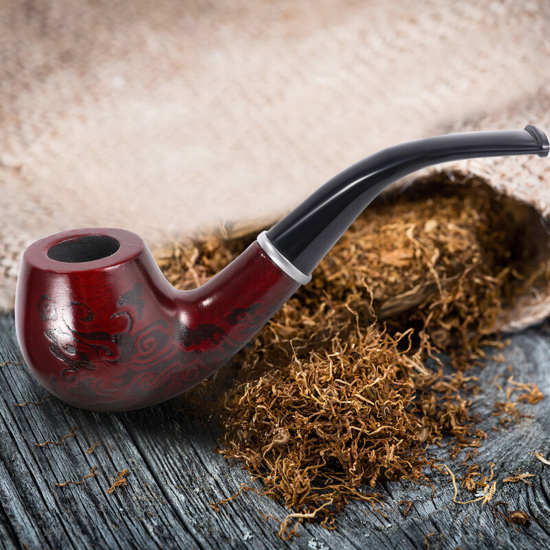 2 Durable Wooden Wood Smoking Pipe Tobacco Cigarettes Cigar Pipes ...