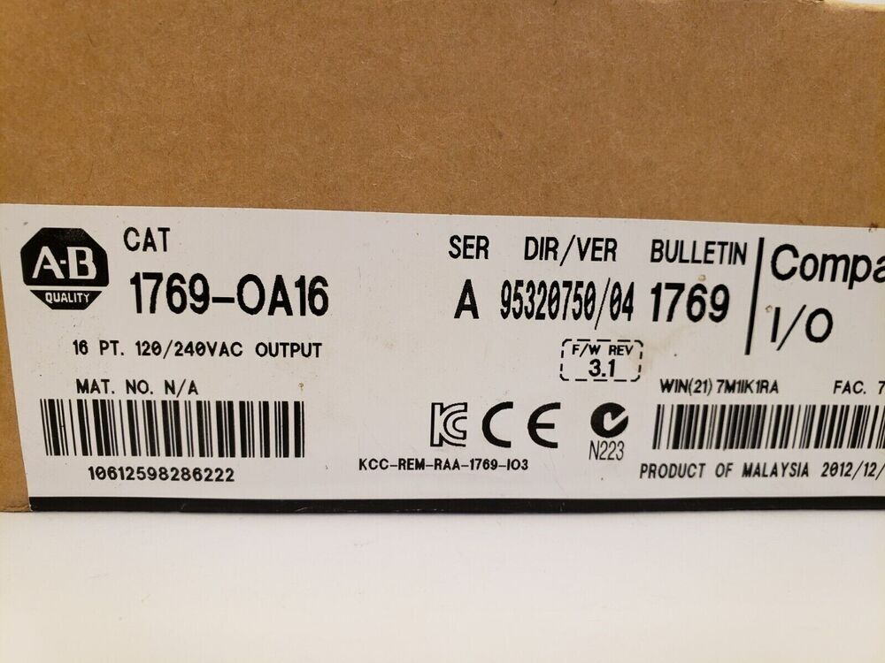 ALLEN BRADLEY 1756-OF6CI ControlLogix Isolated Output Module 1756OF6CI ...