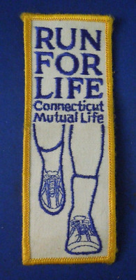 Run for Life Connecticut Mutual Life Marathon Running Embroidered Sew ...