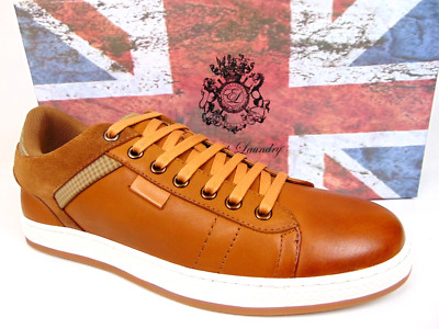 NEW! English Laundry Ireton Cognac Low Top Leather Sneaker Men's Size 8 ...